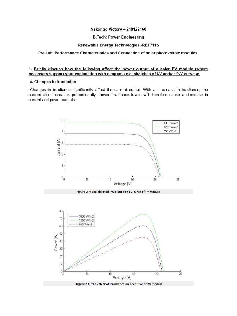 Solar PV Module Performance Factors | PDF | Photovoltaics | Solar Panel