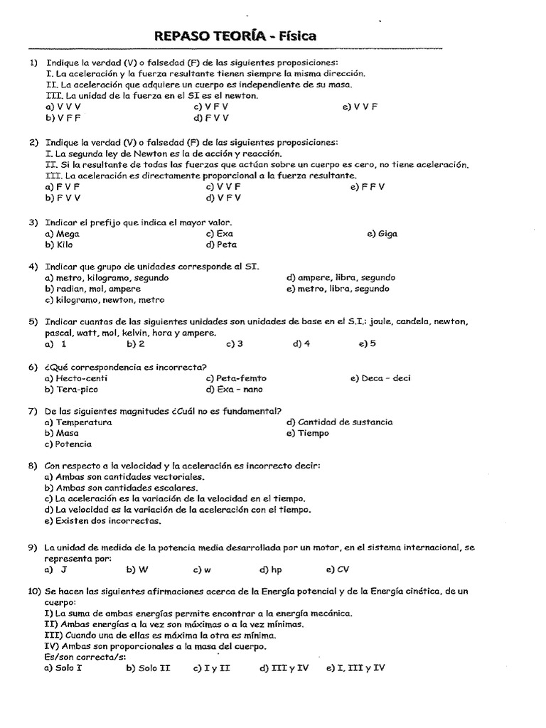 Repaso - Teoria - Física | PDF