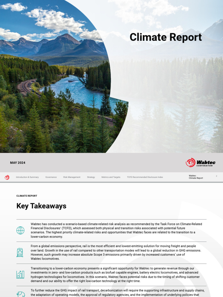 Wabtec 2024 Climate Action Report | PDF | Climate Change Mitigation ...