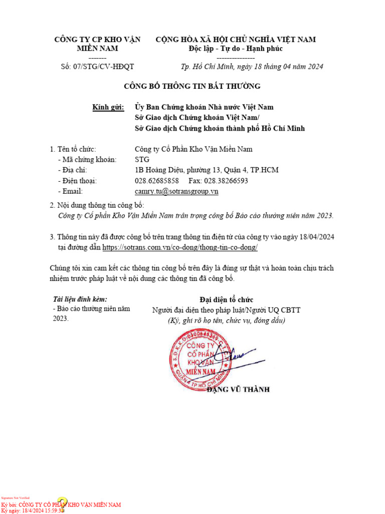 STG Baocaothuongnien 2023 | PDF