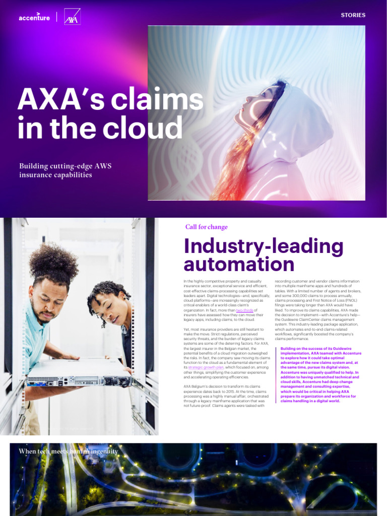 Accenture AXA Claims in The Cloud | PDF | Cloud Computing | Insurance