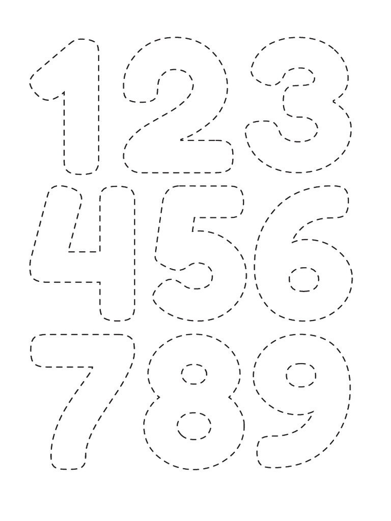 Numbers Cutting Skills Worksheet | PDF