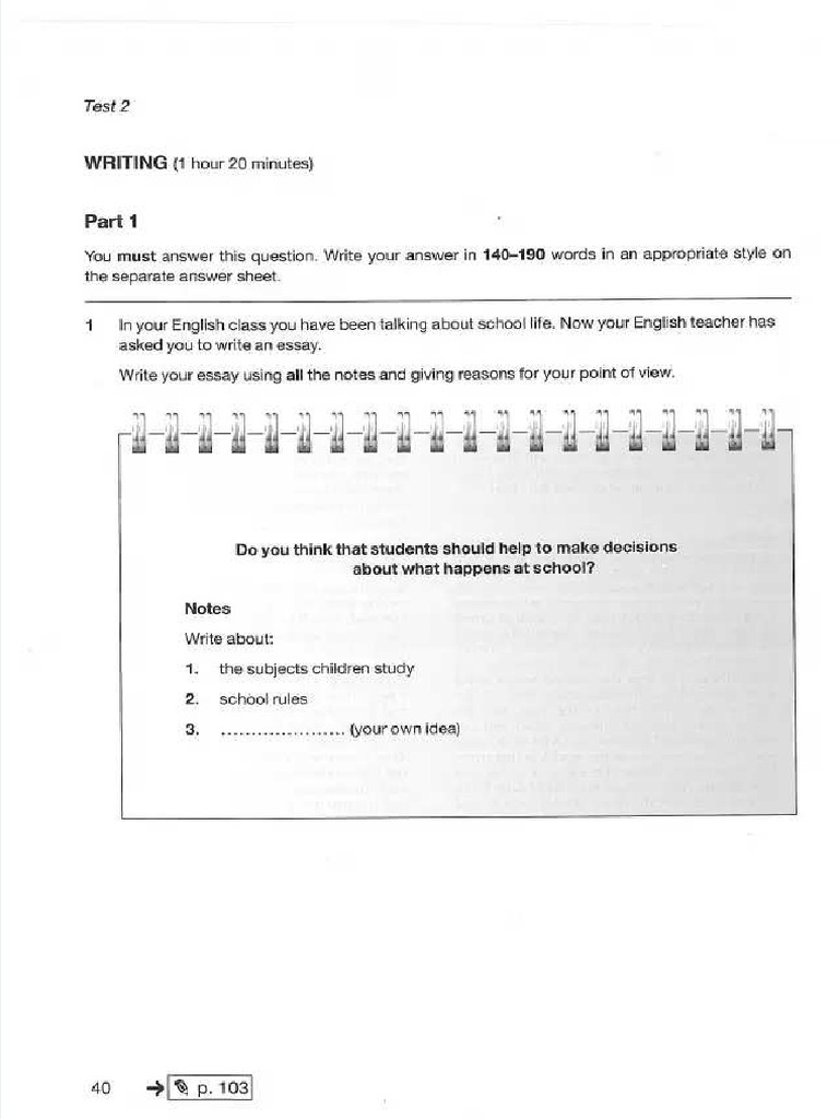 B2-First-for-Schools-4-Test 2 - Writing 2020 | PDF
