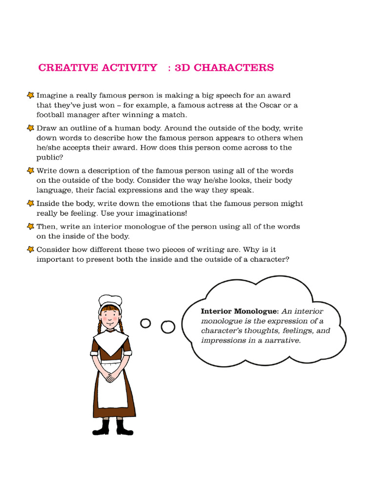 3D Characters KS2 Workshop | PDF