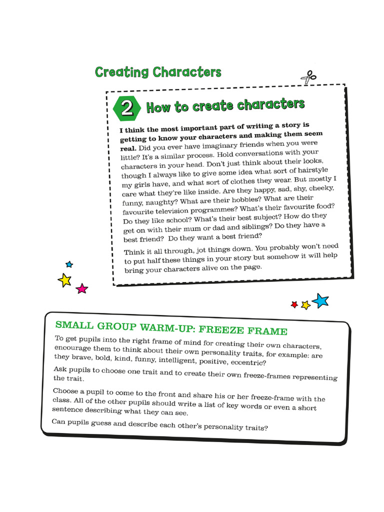 Creating Characters KS2 Workshop | PDF