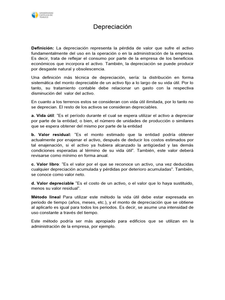Guía Completa sobre Depreciación de Activos | PDF | Depreciación | Activo fijo