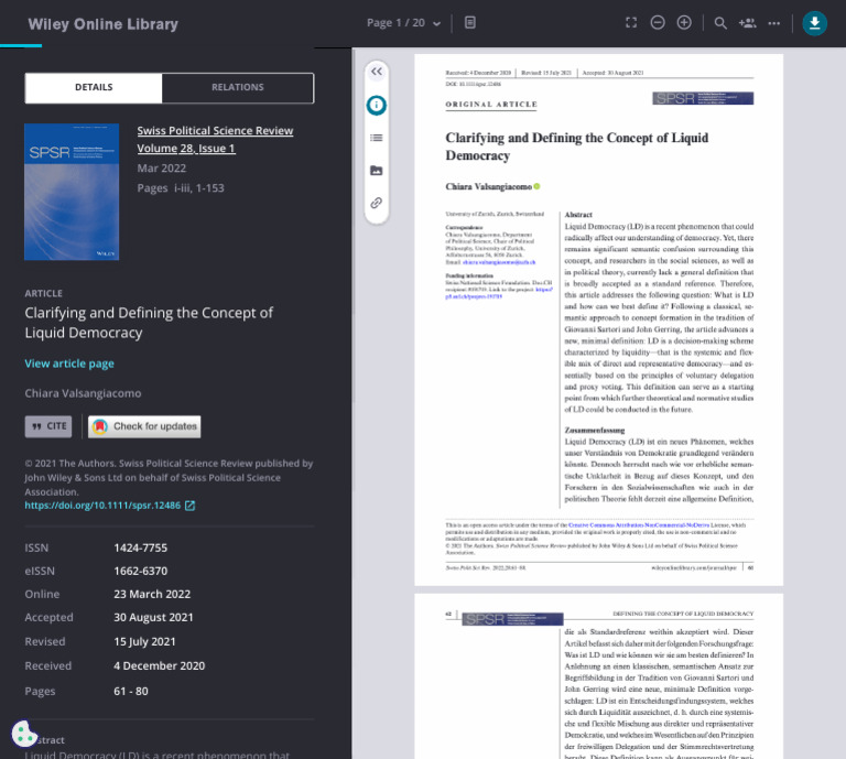 Clarifying and Defining The Concept of Liquid Democracy | PDF | Concept | Democracy