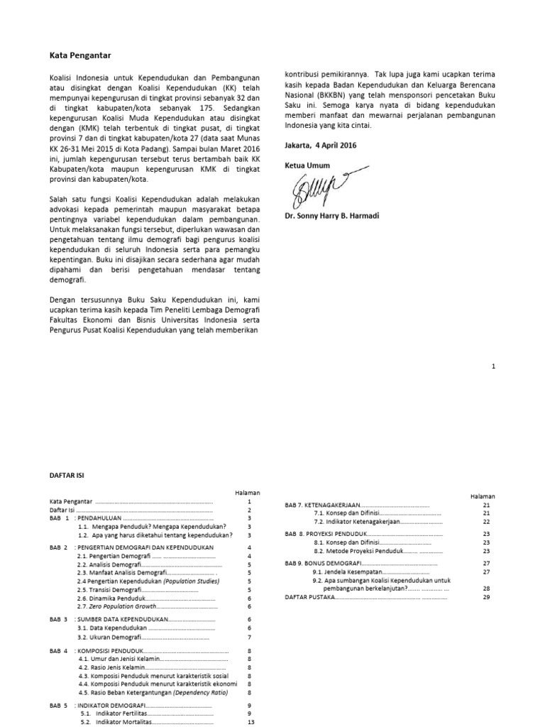 Buku Saku Kependudukan | PDF