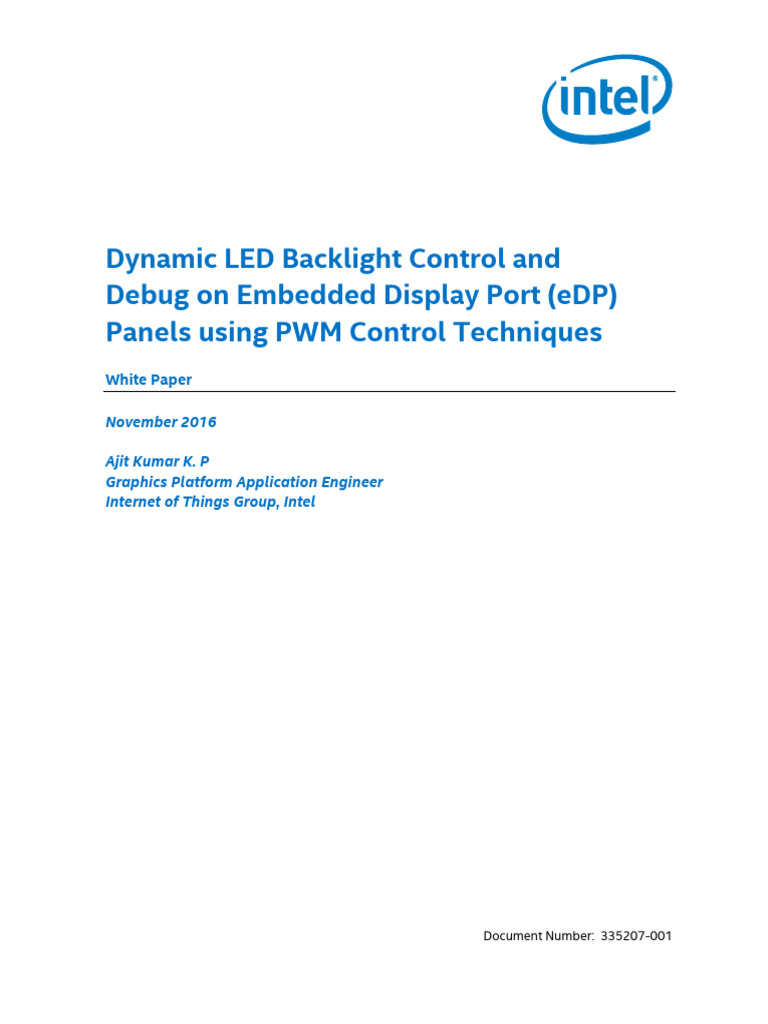 dynamic-led-backlight-control-debug-edp-panels | Download Free PDF | Bios | Backlight