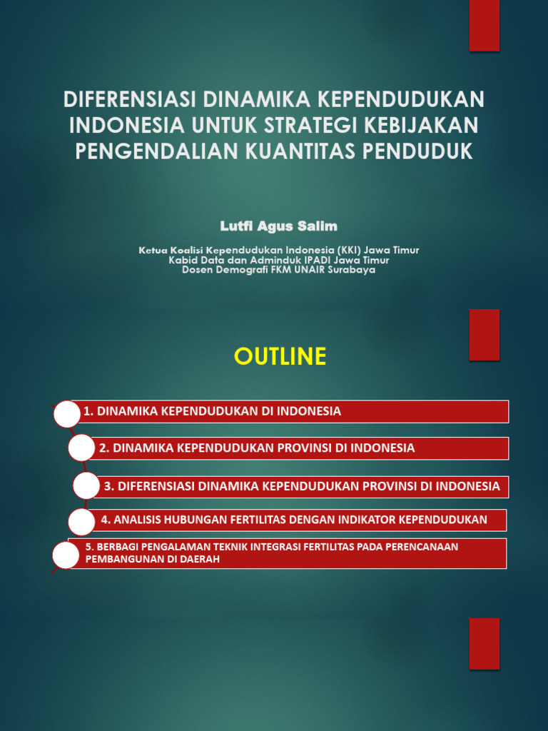 Dinamika Kependudukan Indonesia | PDF