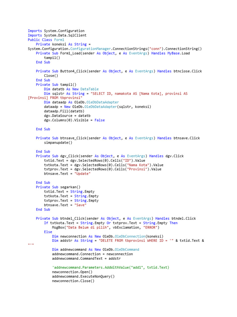 VB Tugas Script | Download Free PDF | Parameter (Computer Programming) | Computer Programming