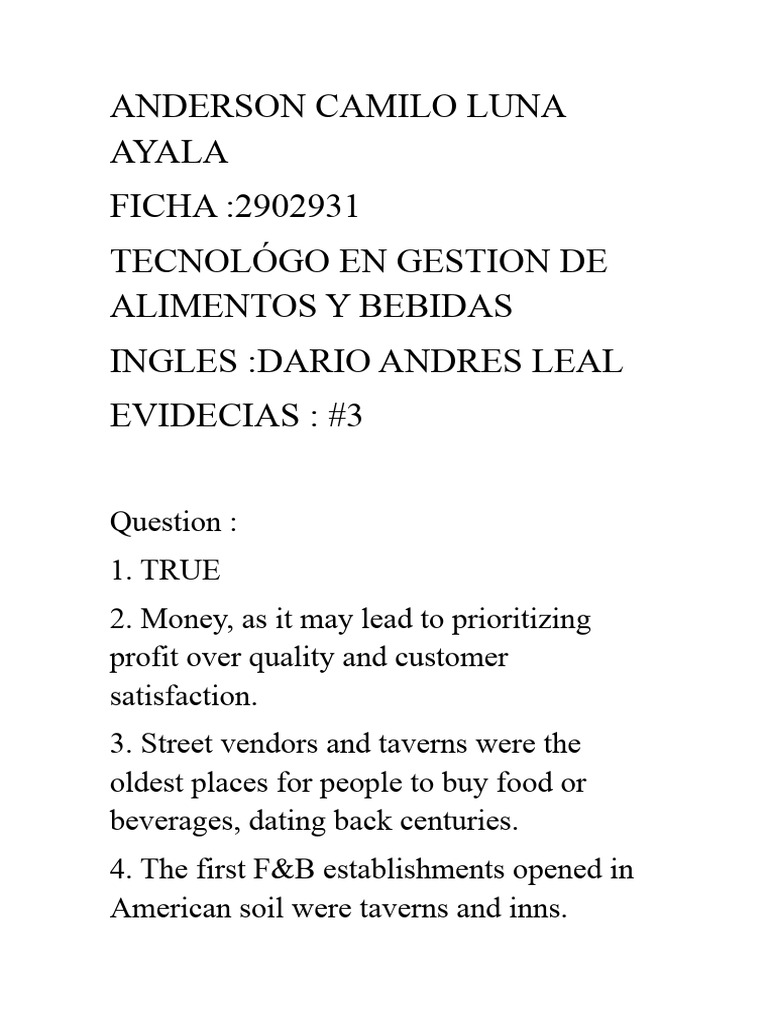Evidencia 3 Ingles | PDF