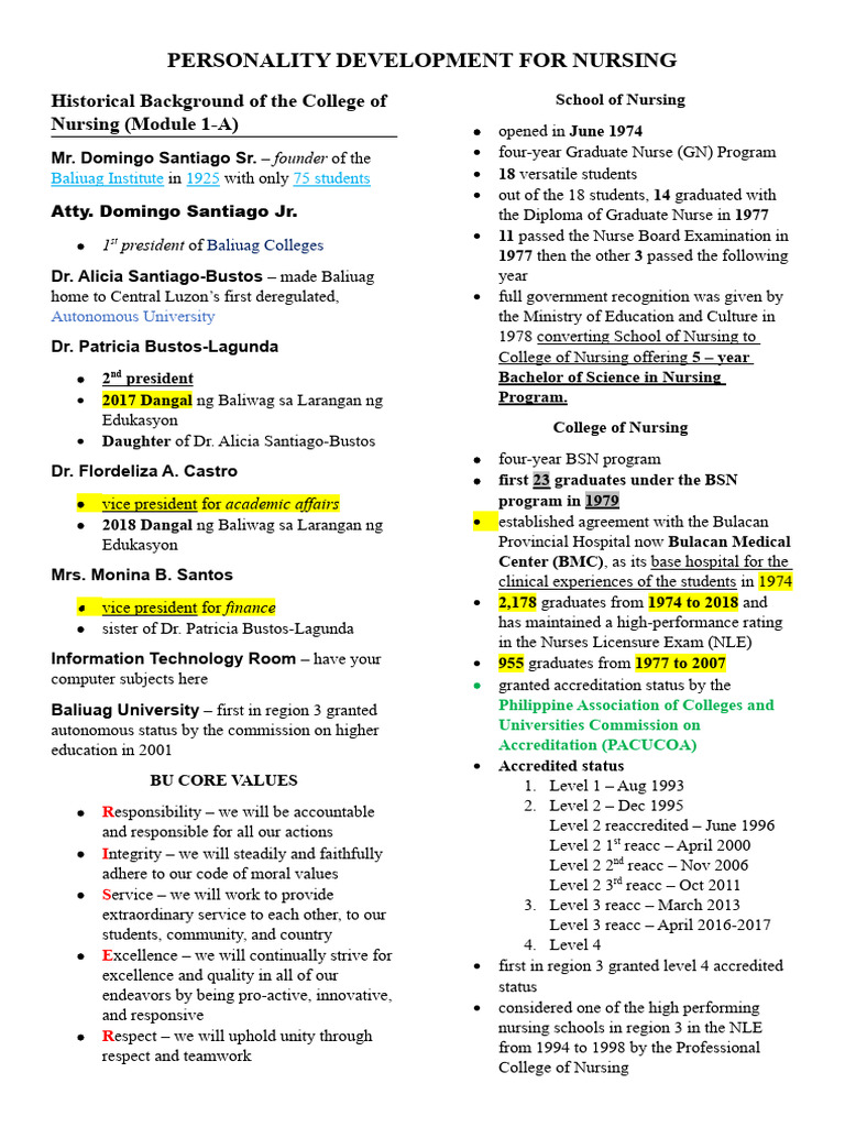 Personality Development For Nursing Reviewer | PDF | Motivation ...