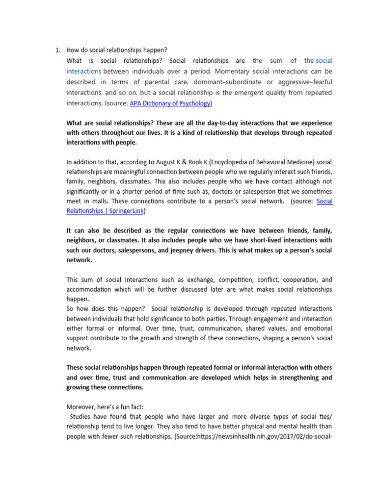 Understanding Social Relationships | PDF | Communication | Empathy