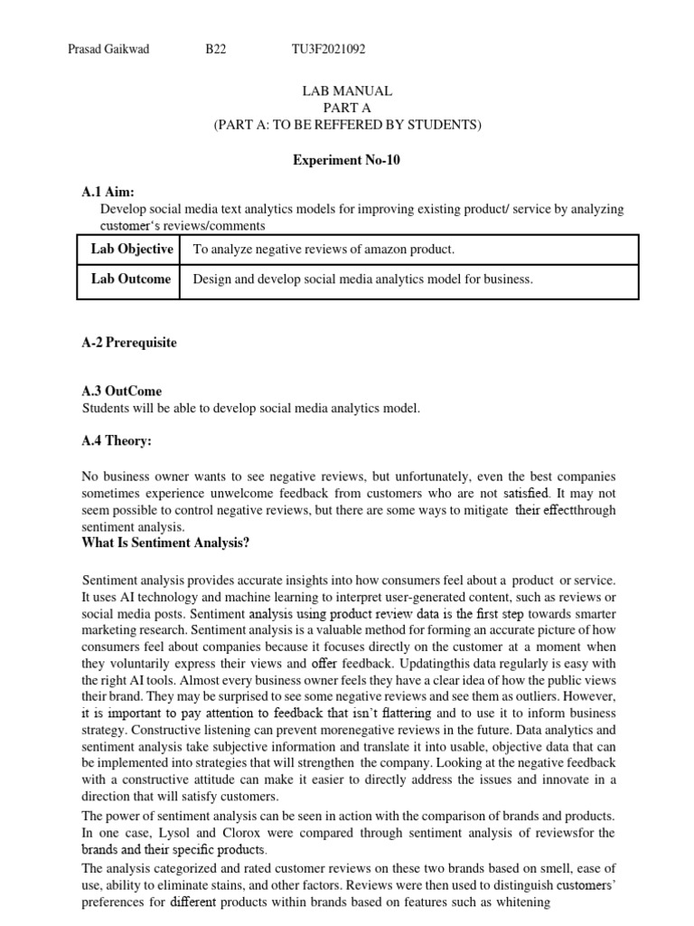 B22 Sma Exp 10 | PDF | Analytics | Reputation