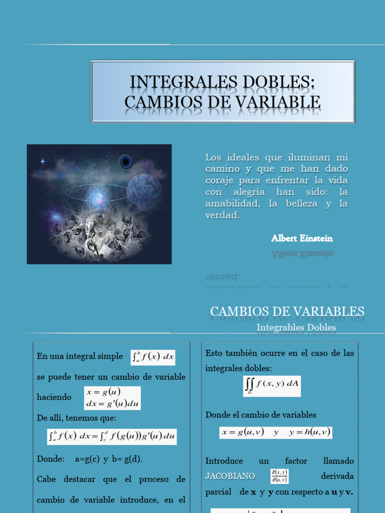 Integrales Dobles: Cambios de Variable | PDF | Integral | Objetos matemáticos