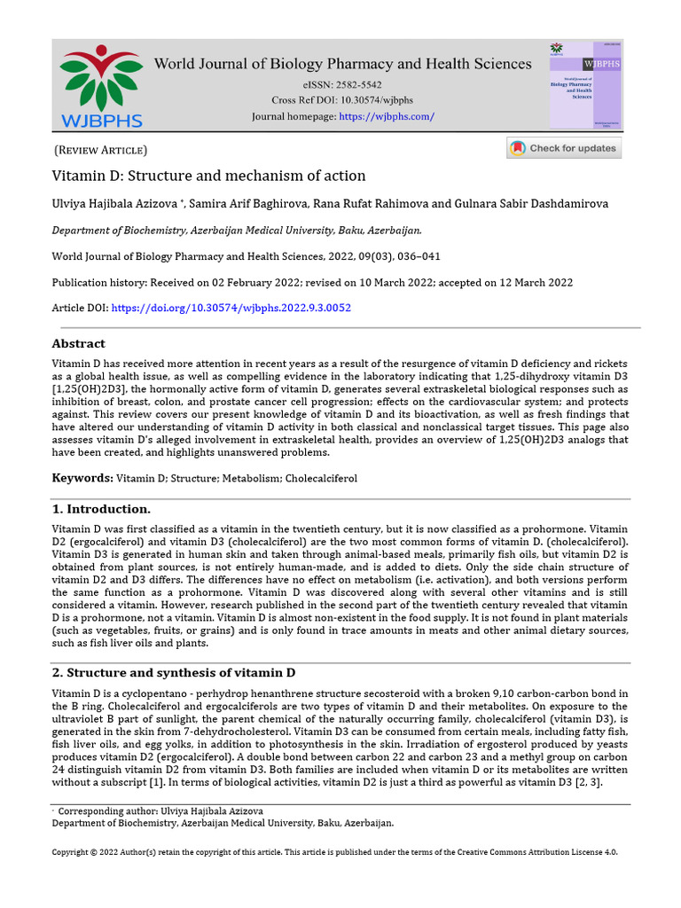 Struktur Vitamin D | PDF | Vitamin D | Biochemistry Struktur Vitamin D | PDF | Vitamin D | Biochemistry