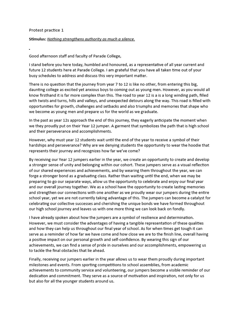 Protest Prac 1 | PDF