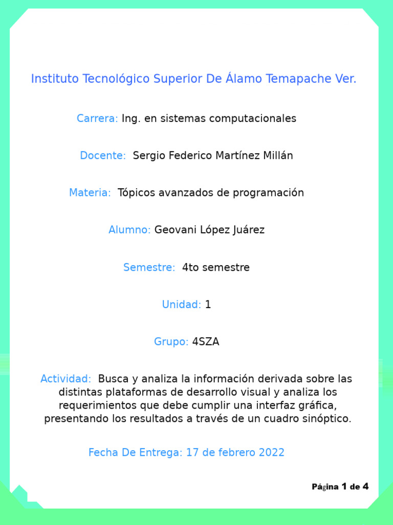 Plataformas de Desarrollo Visual en Java | PDF | Entorno de desarrollo ...