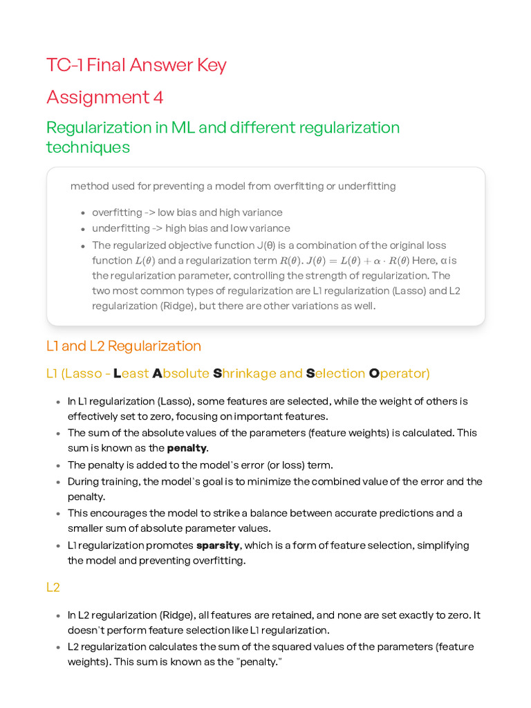 TC-1 Final Answer Key | PDF | Principal Component Analysis | Cluster ...