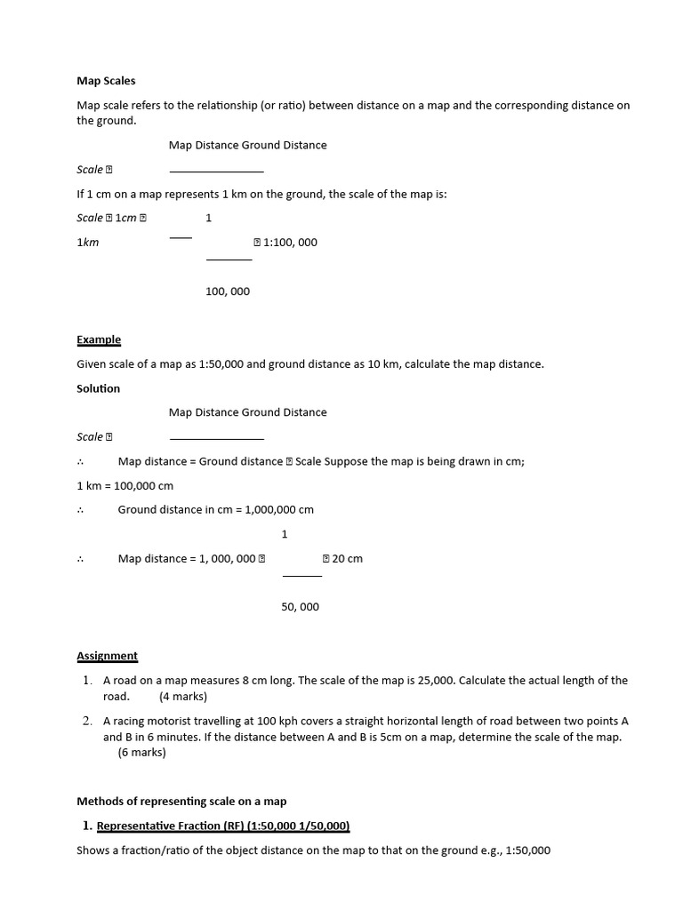 Map Scales Gcse Maths