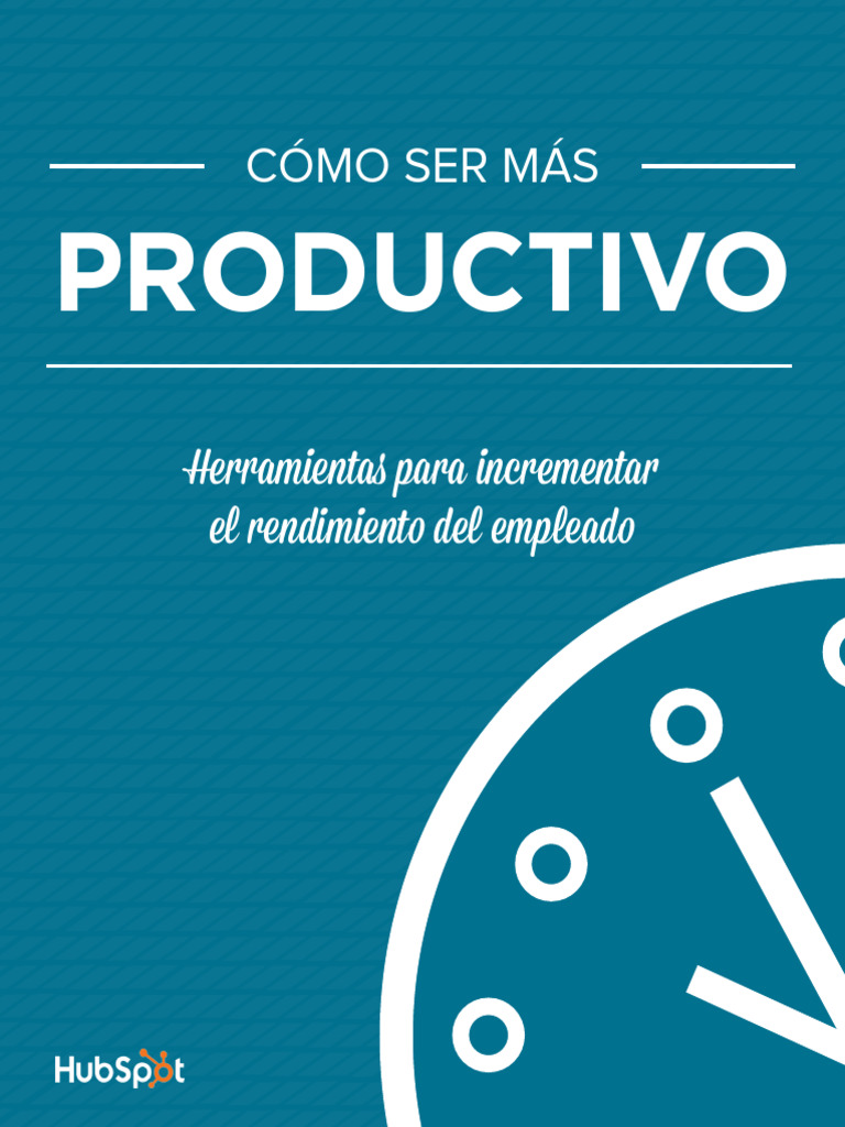 SPANISH-como Ser Mas Productivo | PDF | café | Motivación