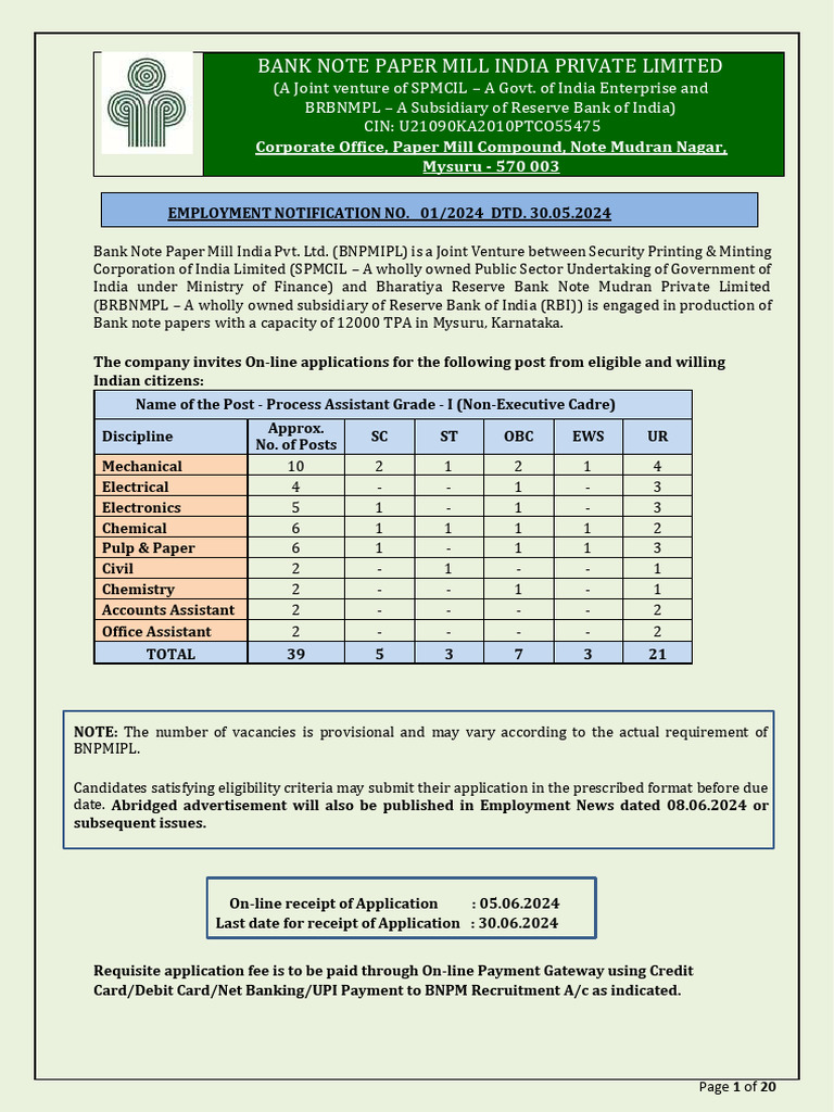 Advt-2024-050624 (1) | PDF | Identity Document