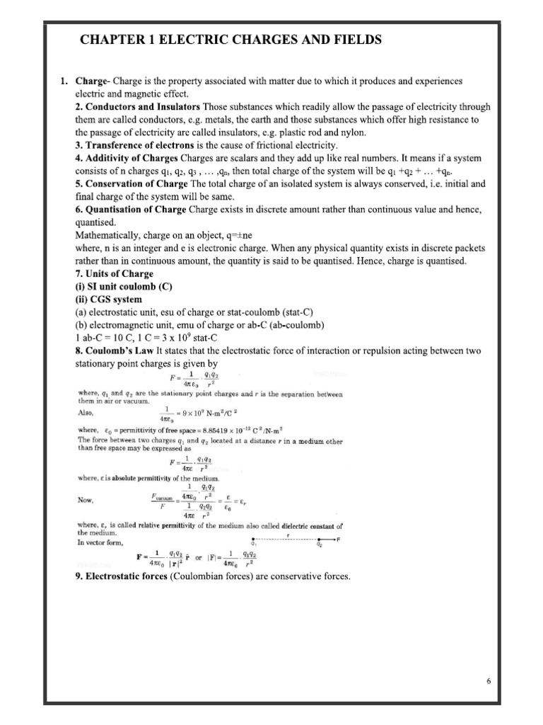 1. Electrostatics | PDF