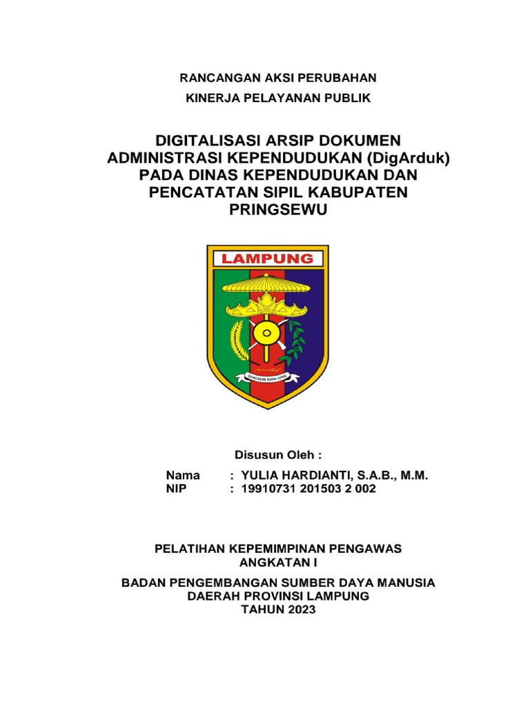 CONTOH RANCANGAN AKSI PERUBAHAN PAK ARIS SEMINAR AWAL | PDF