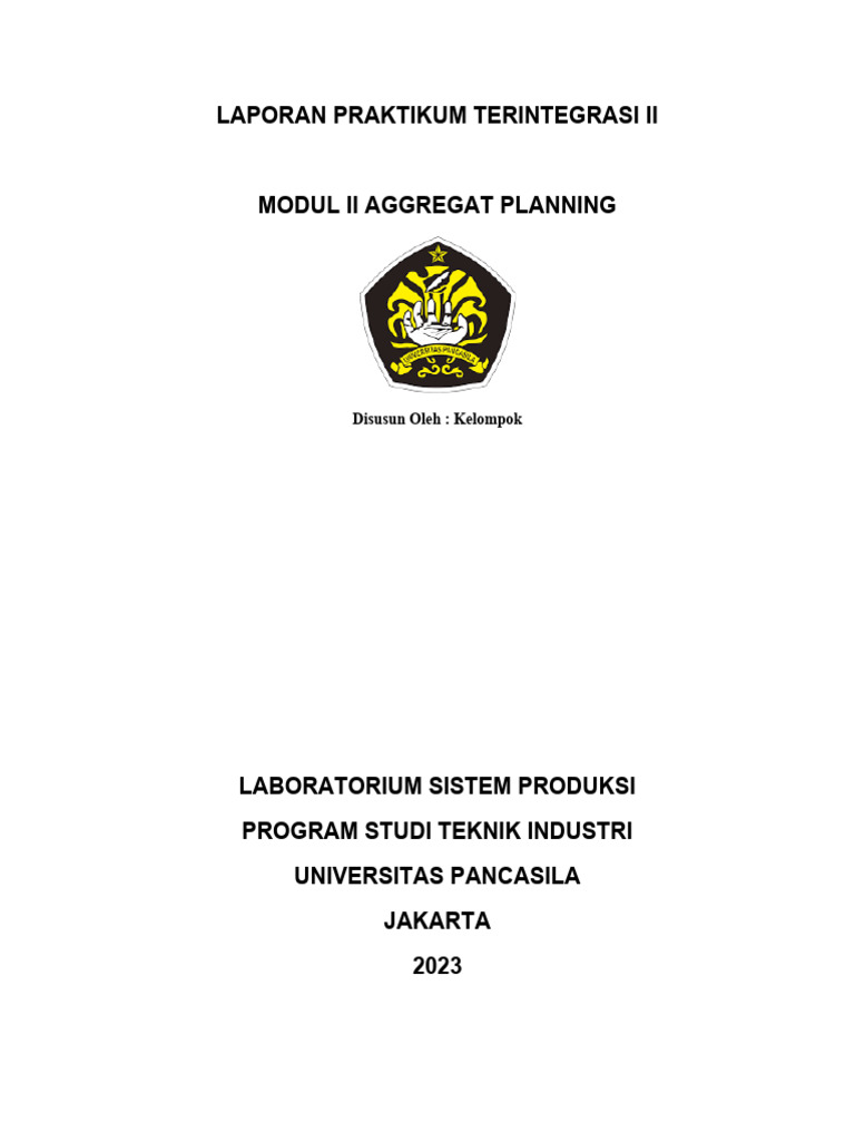 MODUL II - Aggregat Planning | PDF | Bisnis | Komputer