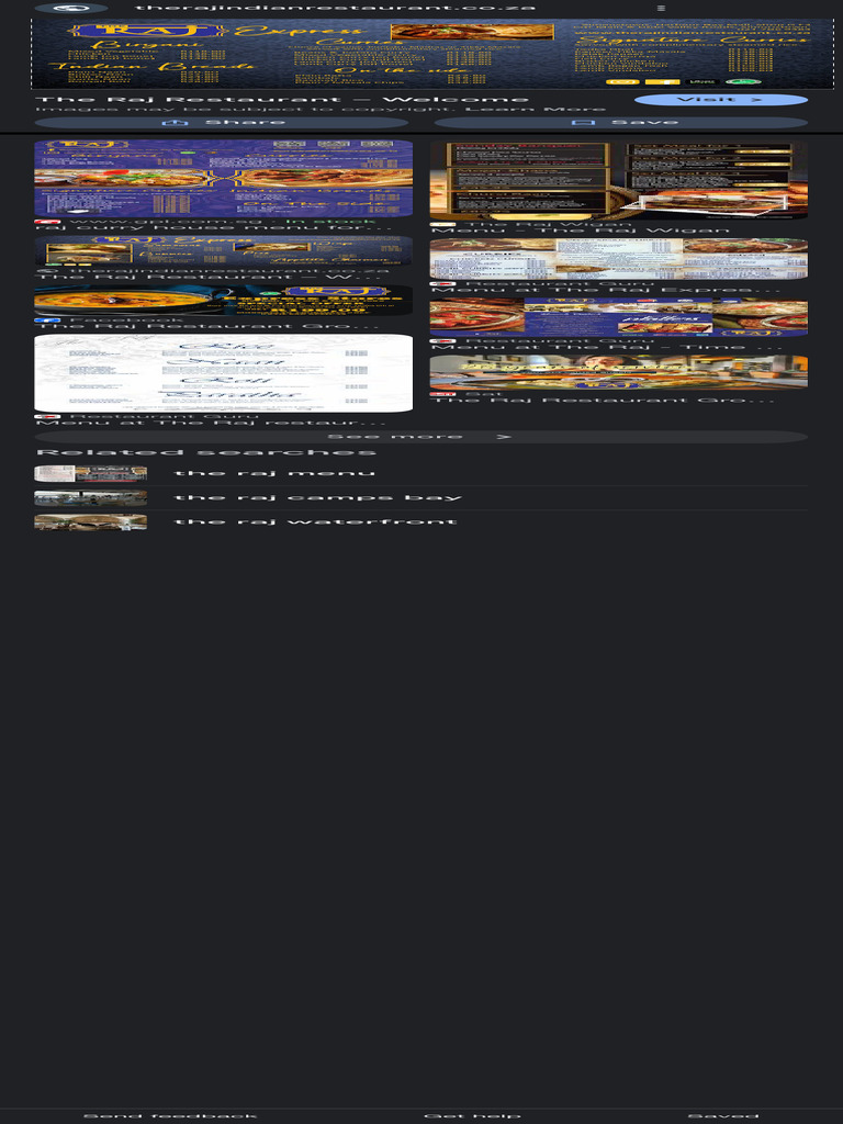 The Raj Blue Hills Menu - Google Search | PDF