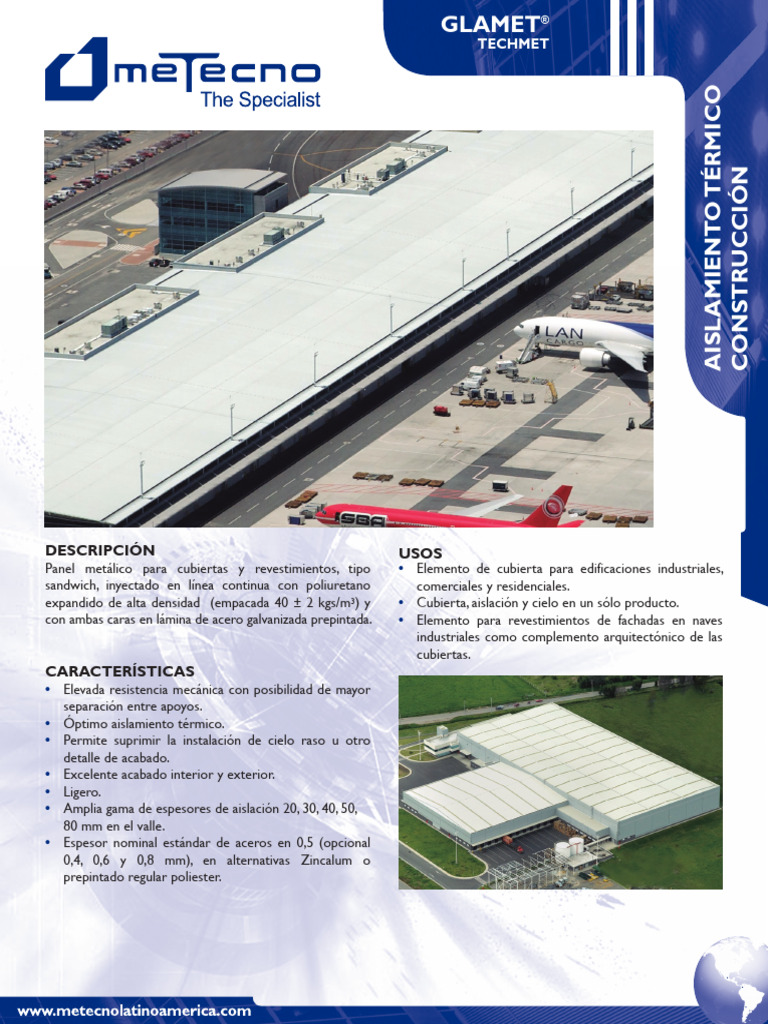 Ficha Tecnica Techmet | PDF | Aislamiento térmico | Tornillo