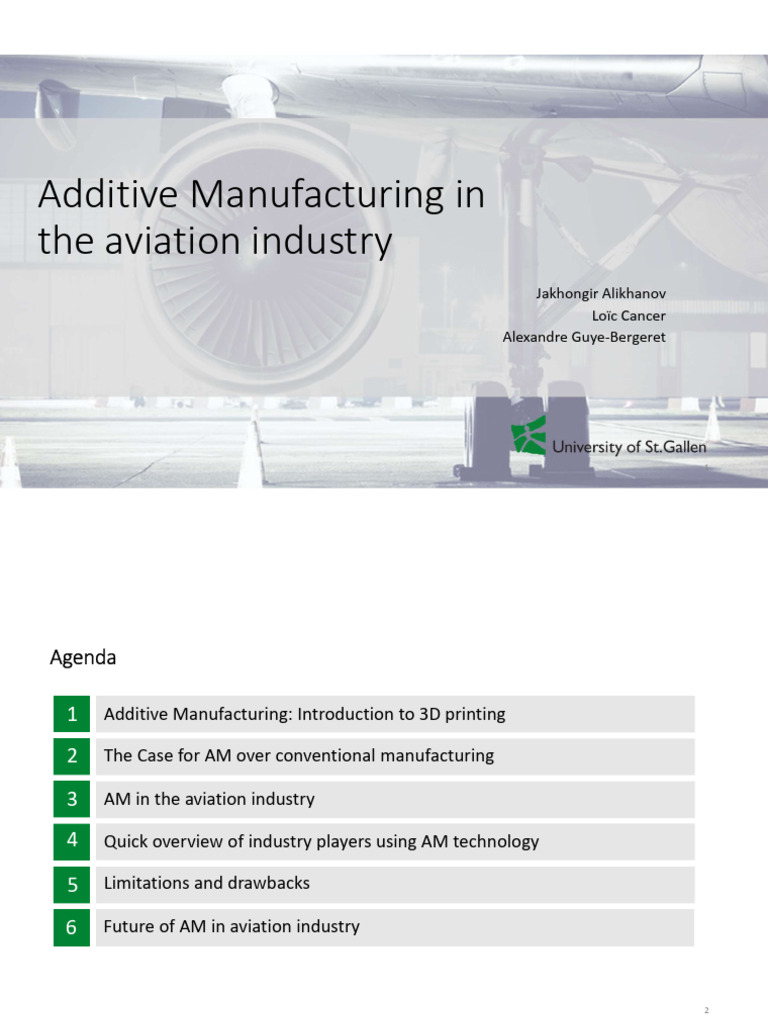 Additive Manufacturing in Aviation Industry | PDF | 3 D Printing | Engineering
