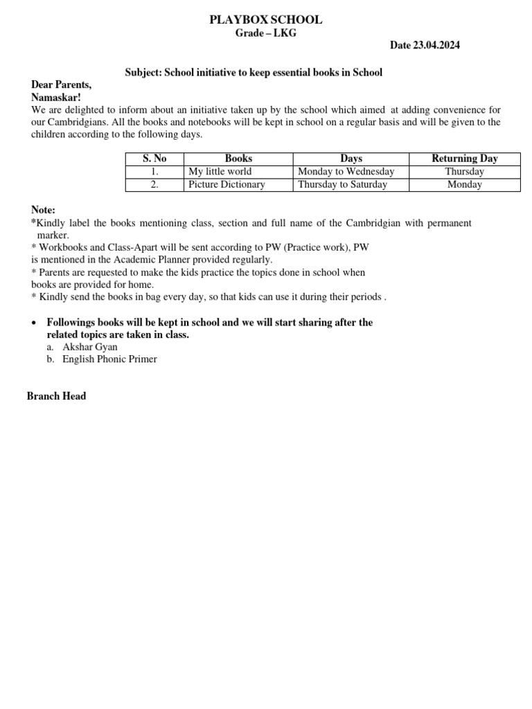 LKG.. Books Information | PDF