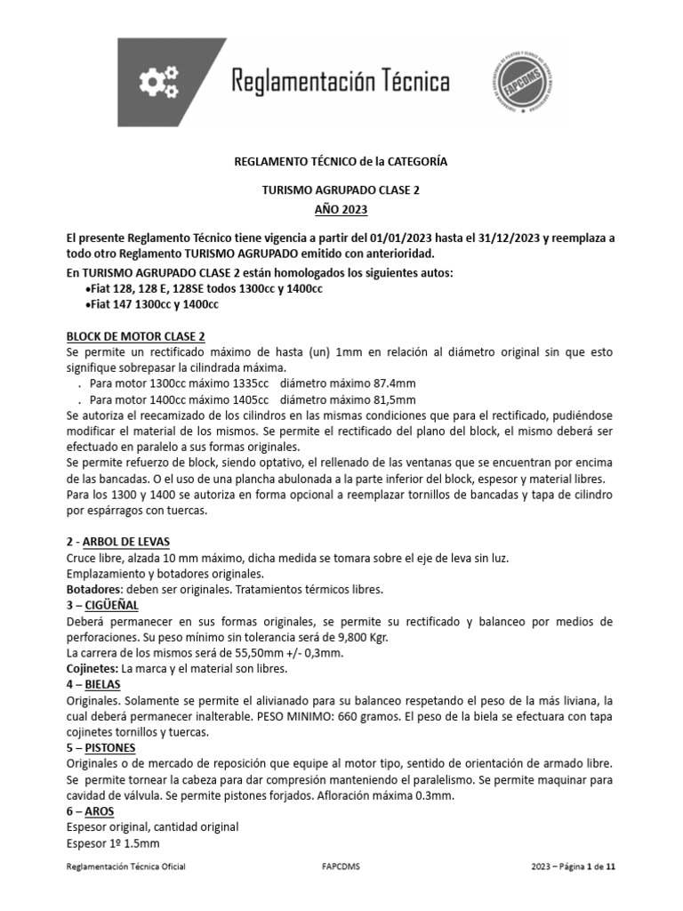 2023 02 06 - RT Tac2 Caf - 2023 | PDF | Distribuidor | Pistón