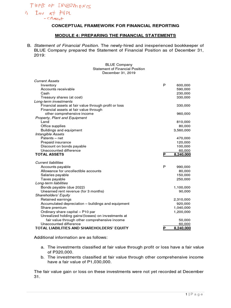Module 4 - Problem B - SFP - For Upload | PDF | Balance Sheet ...