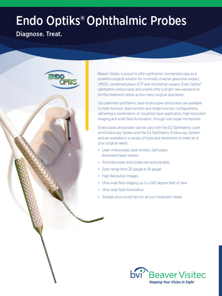 BVI ENDO Probe Sell-Sheet 05-11-15 | PDF | Ophthalmology | Image Resolution