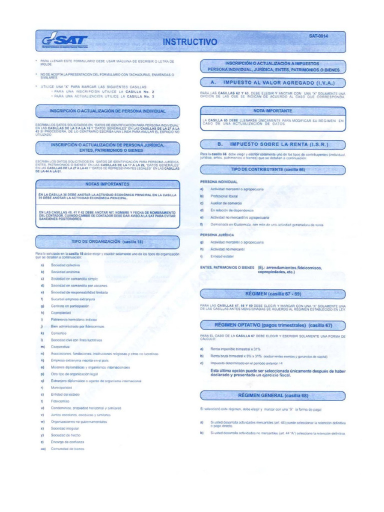 Instructivo SAT | PDF