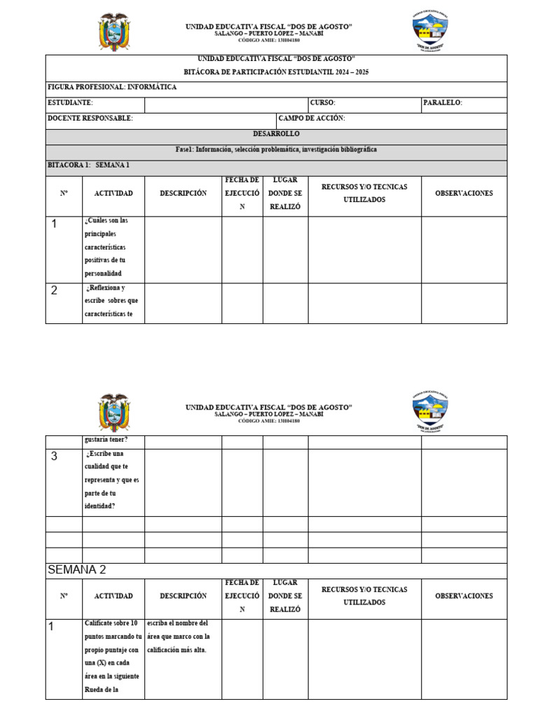 Bitácora de Ppe Bte | PDF