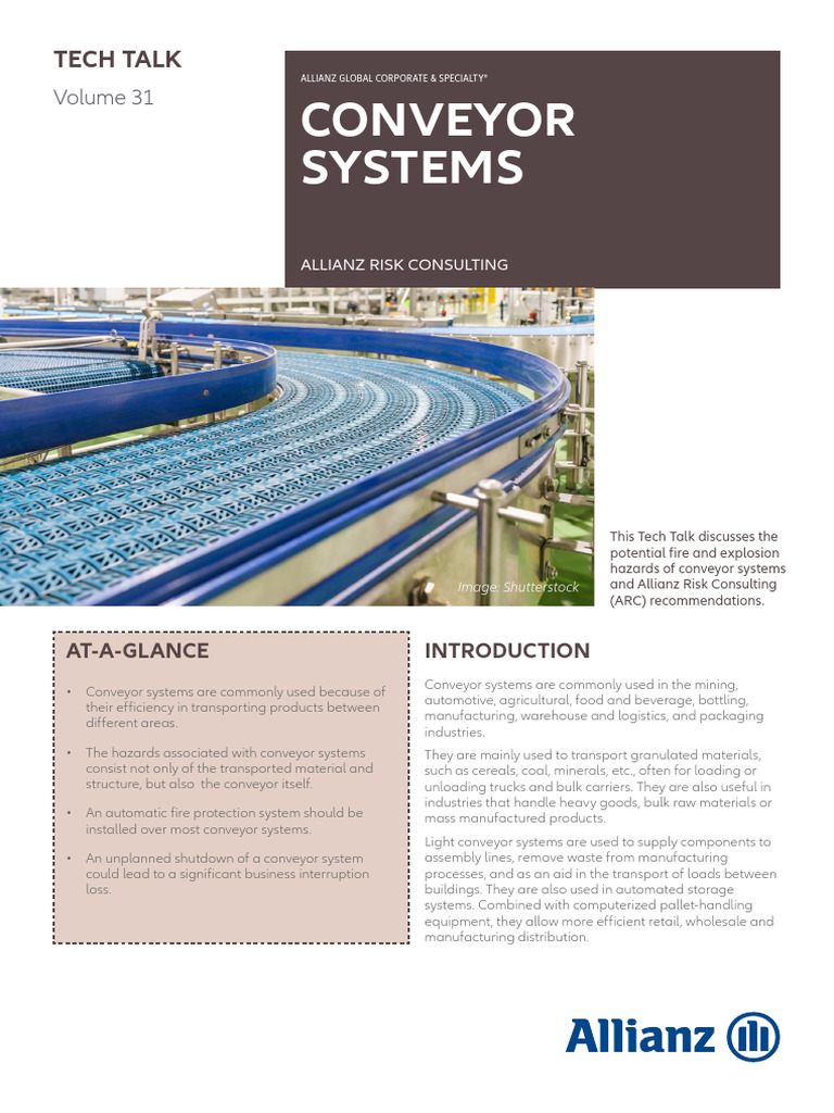 ARC Tech Talk Vol 31 Conveyor Systems | PDF | Belt (Mechanical) | Fires