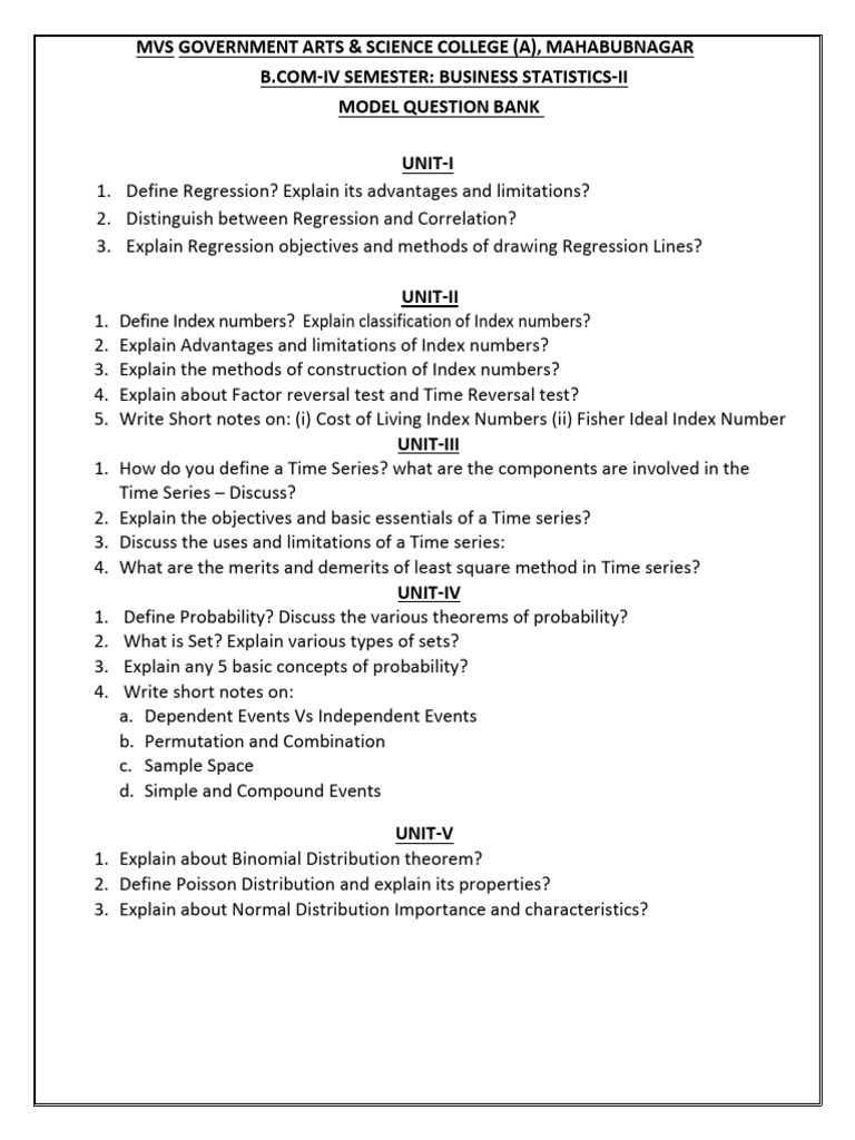 BS-II Question Bank | PDF BS-II Question Bank | PDF