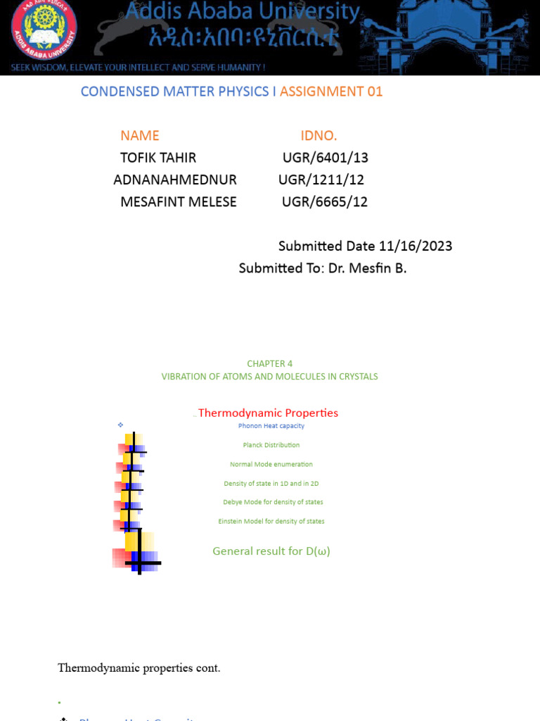 Phonon Heat Capacity in Crystals | PDF | Phonon | Normal Mode