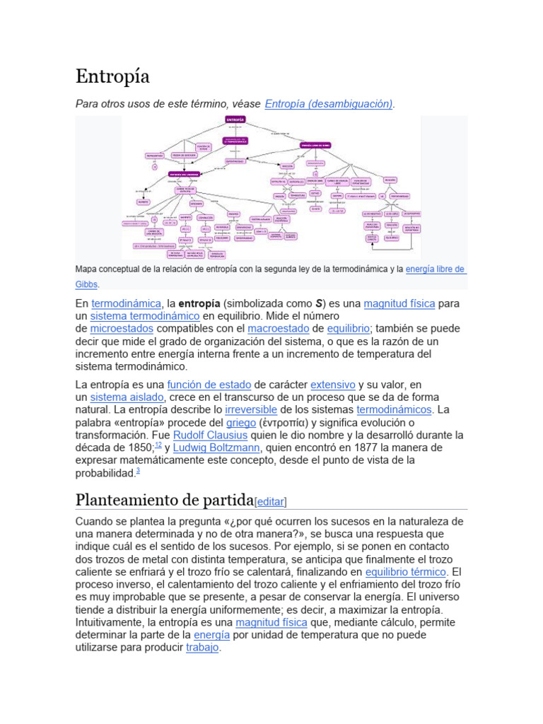 Entropía en Termodinámica: Conceptos Clave | PDF | Entropía | Termodinámica