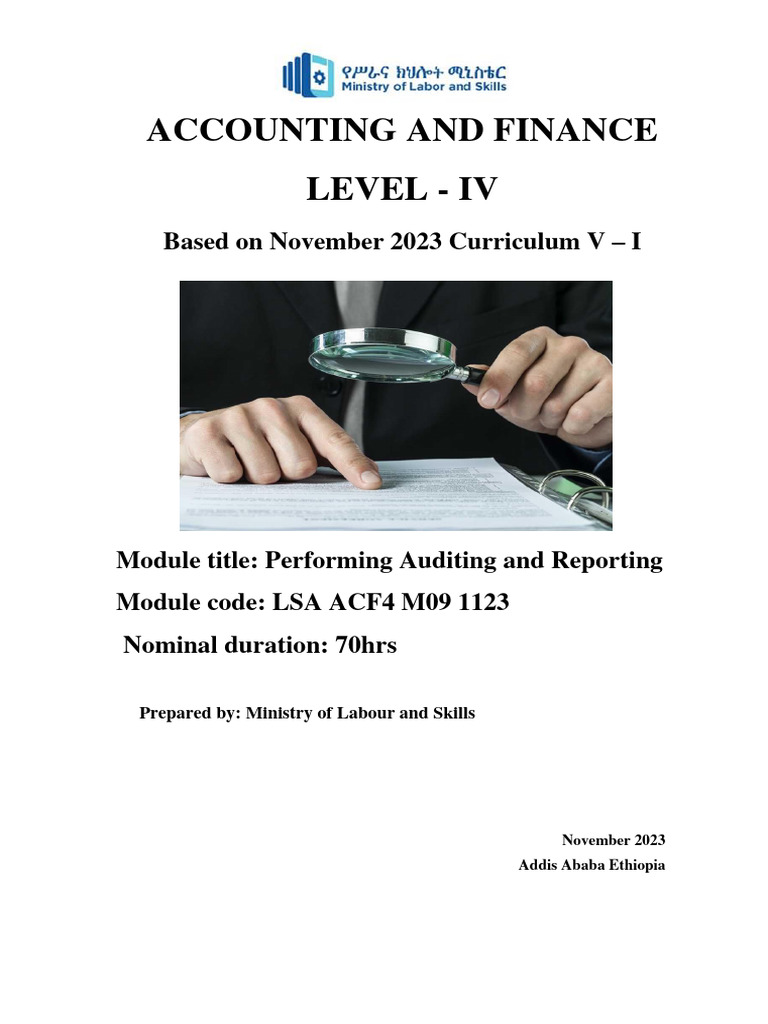 Auditing and Reporting Module Overview | PDF | Audit | Internal Control