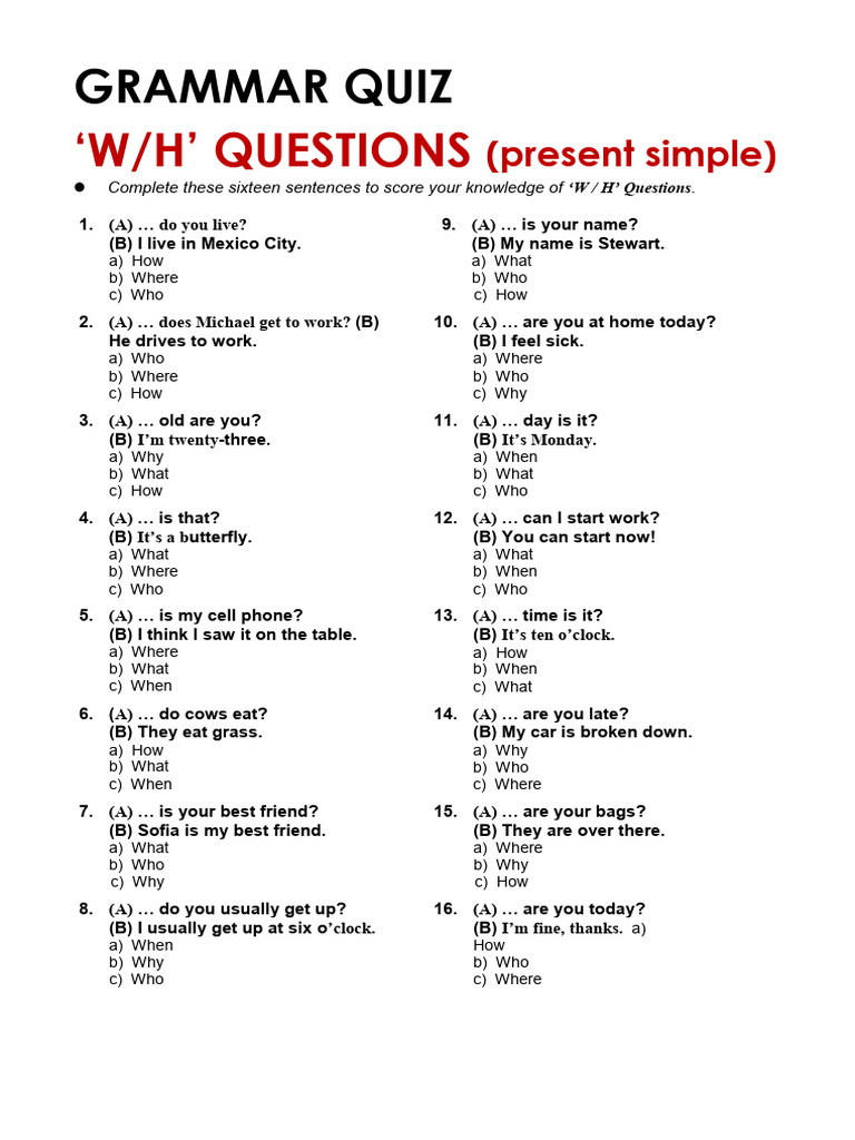 Simple Presen Exercise | PDF | Linguistics