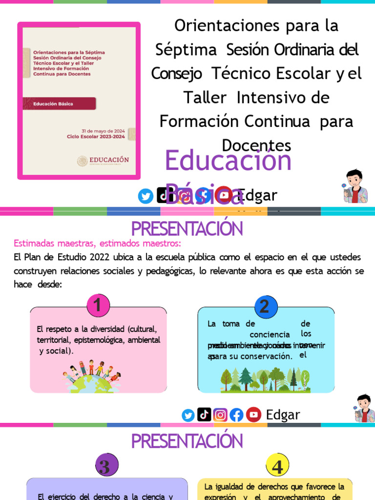 Presentación Séptima Sesión Ordinaria Del CTE (2) | PDF | Enseñando | Maestros