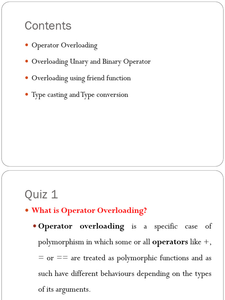 Operatoroverloading | PDF | Software Development | Object Oriented ... Operatoroverloading | PDF | Software Development | Object Oriented ...