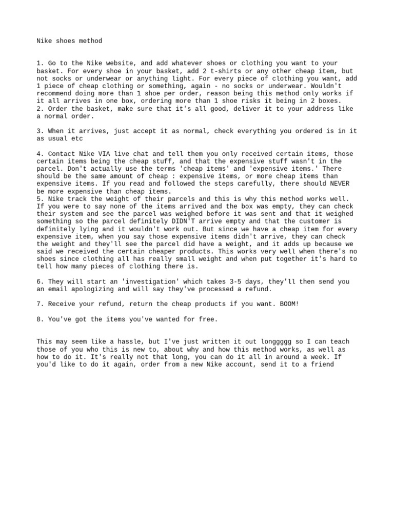 Nike Method | PDF | Nike | Shoe