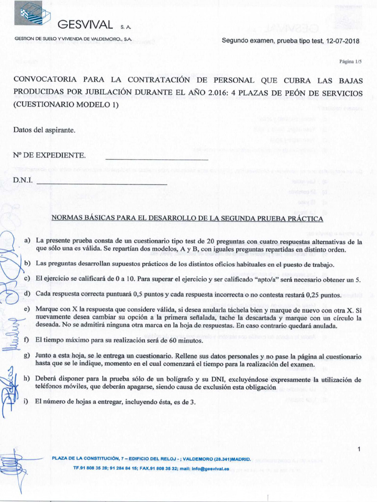 Supuesto Práctico Modelo 1 | PDF