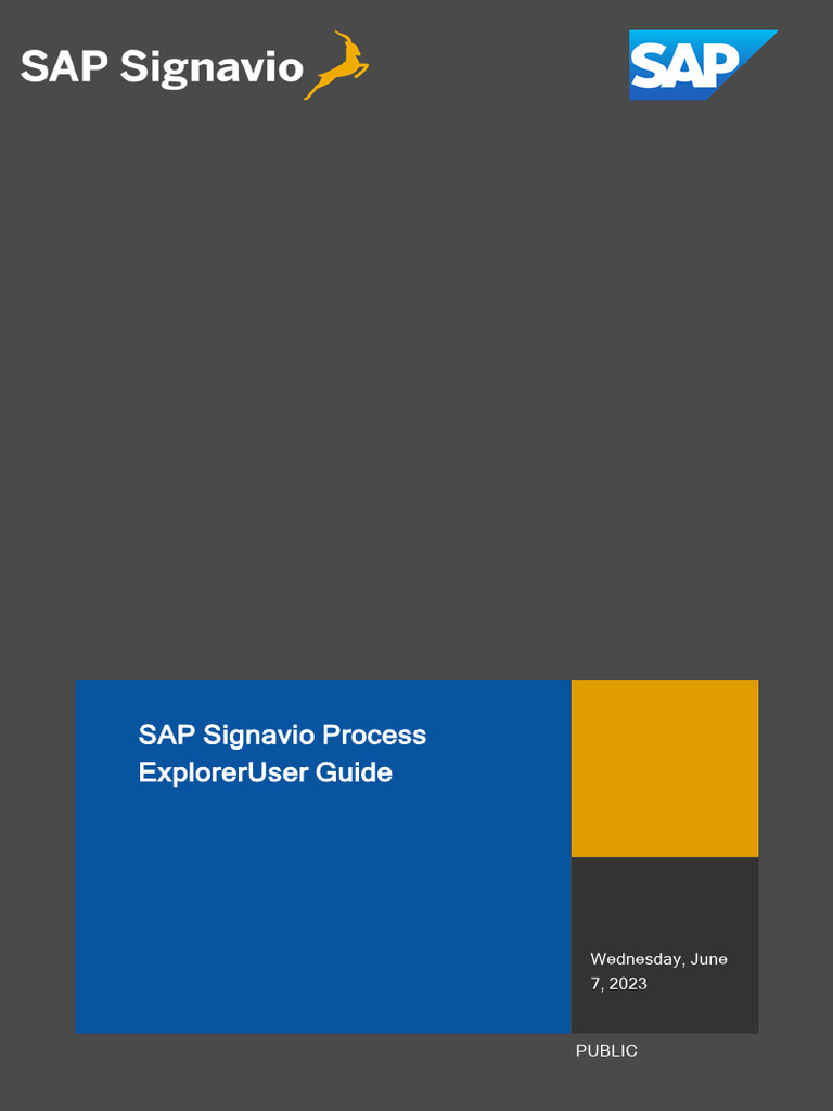 Sap Signavio Process Explorer Guide en | PDF | Enterprise Architecture ...